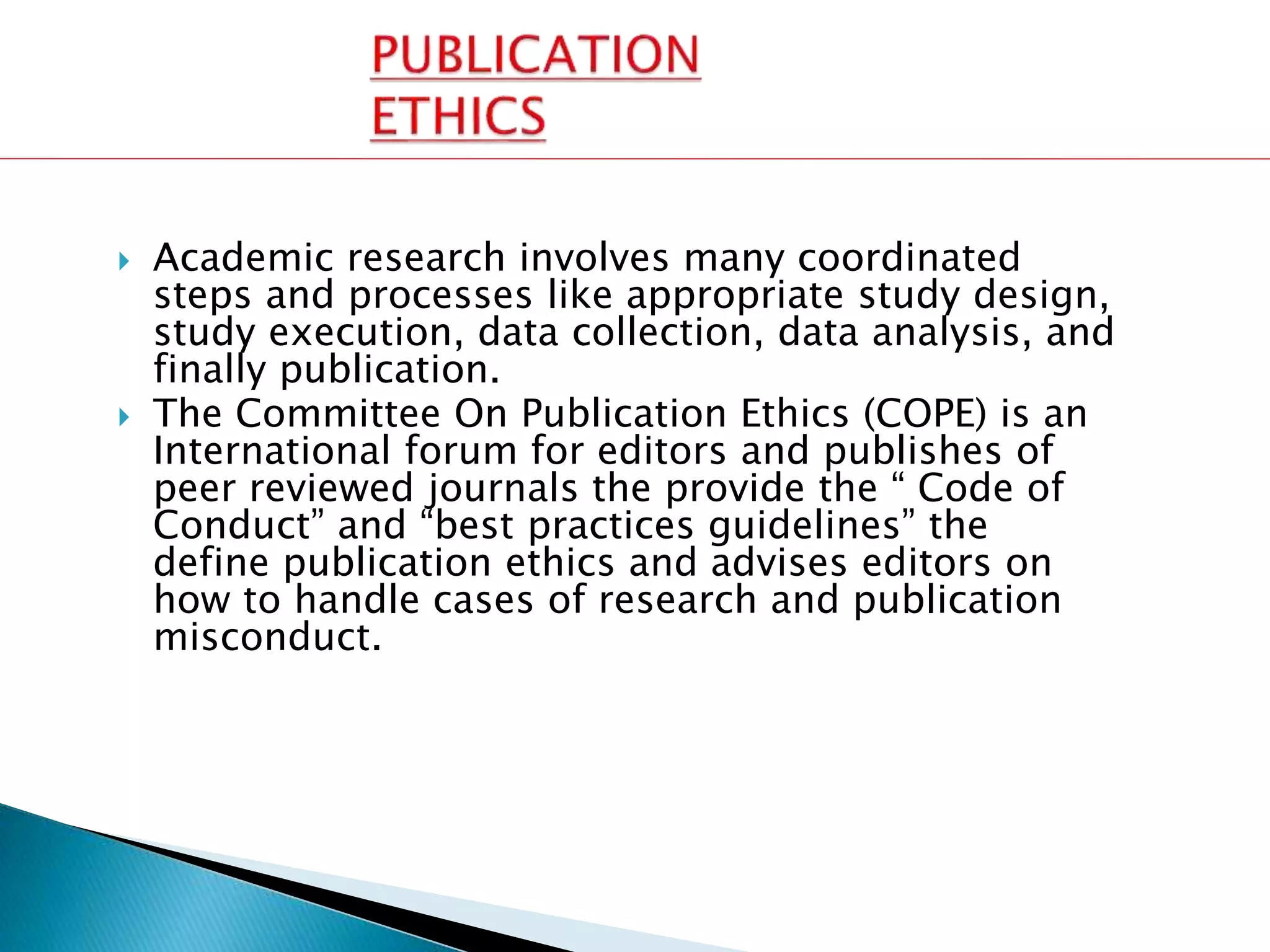 Importance of publication ethics | PPTX