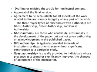 Importance of publication ethics | PPTX