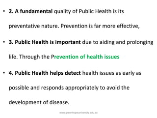Understanding the Importance of Public Health | PPT