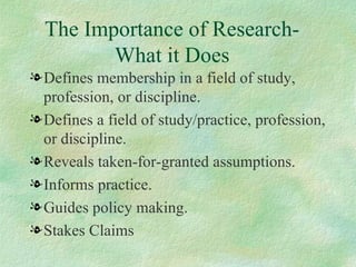 Importance of Research | PPT