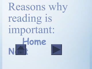 Importance of reading (powerpoint) finished one | PPTX