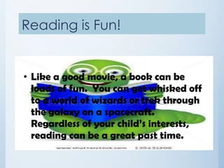 Importance of reading (powerpoint) finished one | PPTX