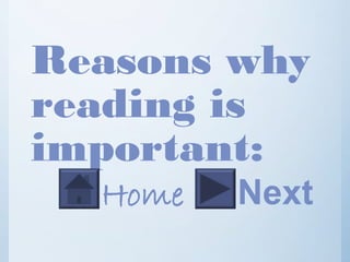 Importance of reading (powerpoint) finished one | PPTX