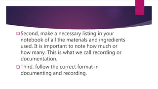 Importance of recording and documenting production input | PPTX