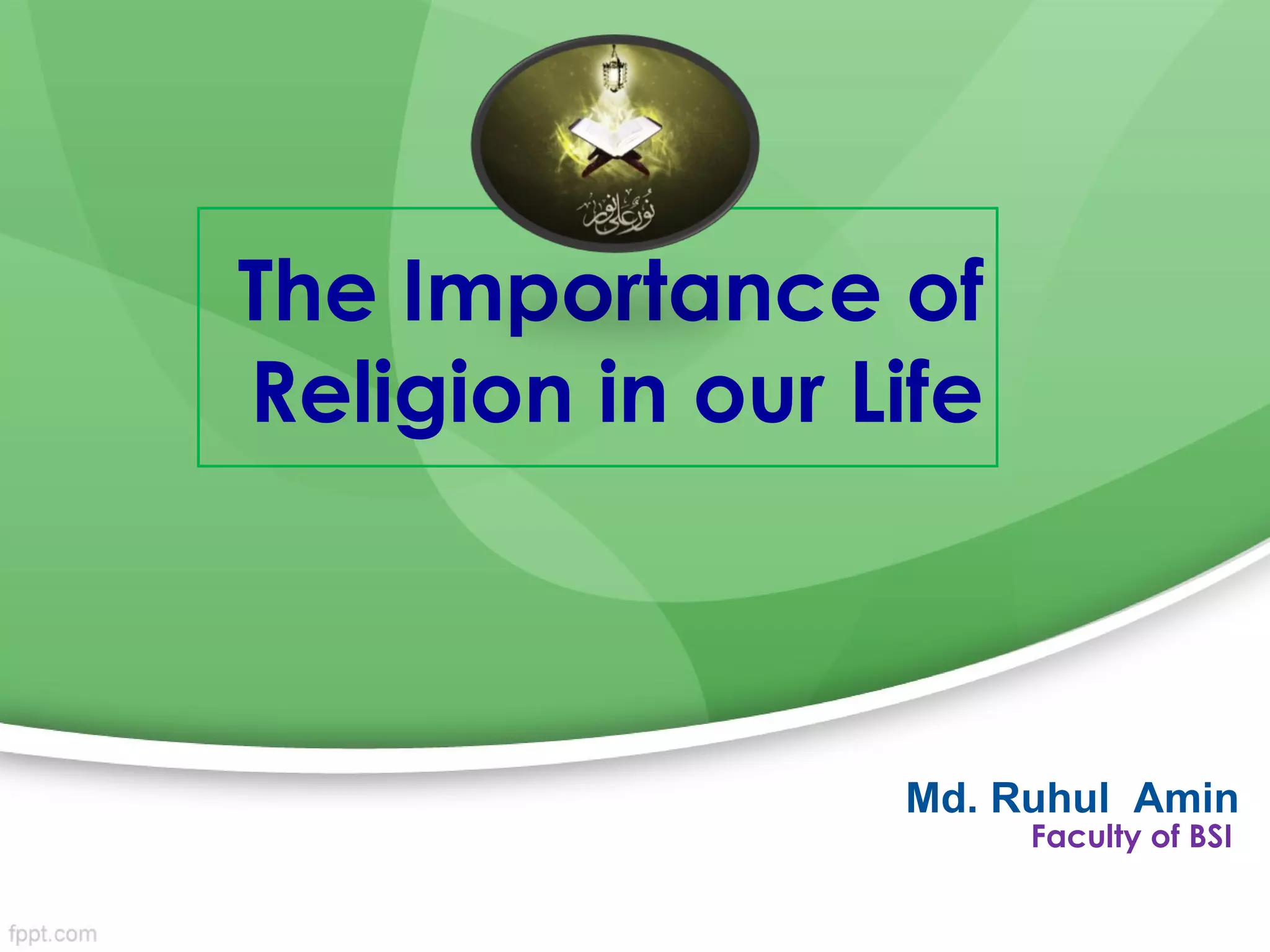 Importance of Religion | PPT