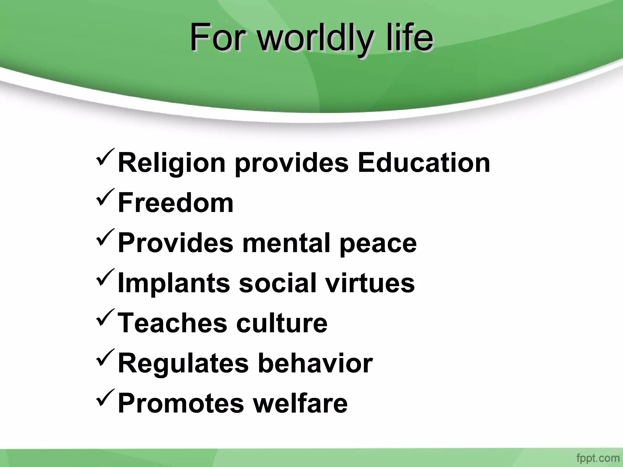 Importance of Religion | PPT