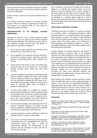 IMPORTANCE OF REMEDIAL TEACHING | PDF
