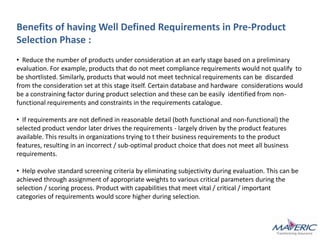Importance of requirement assurance in product selection | PPTX
