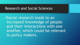 Importance of research in daily life quali 1 | PPTX