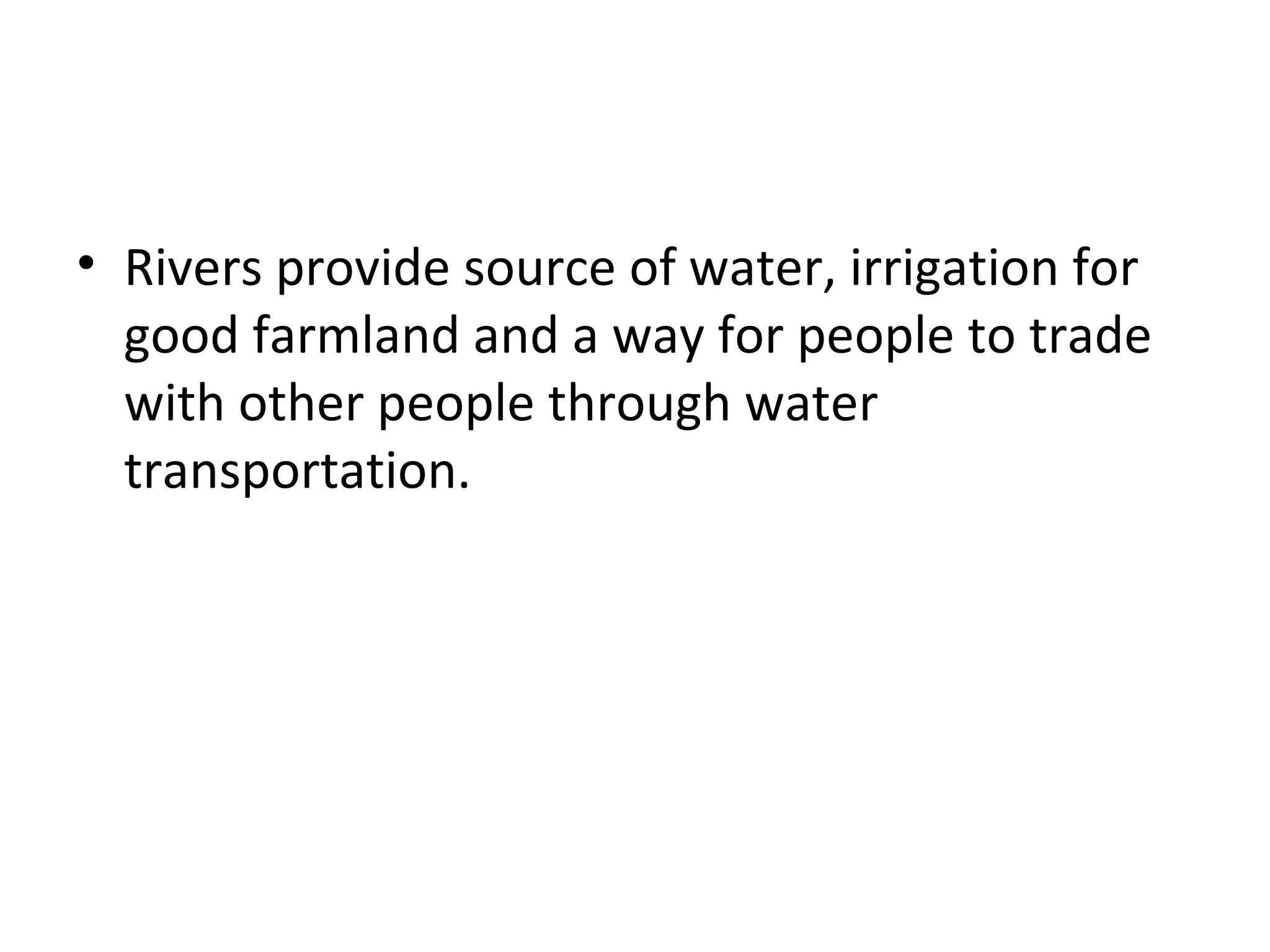 Importance of river in civilization | PPT