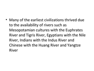 Importance of river in civilization | PPT