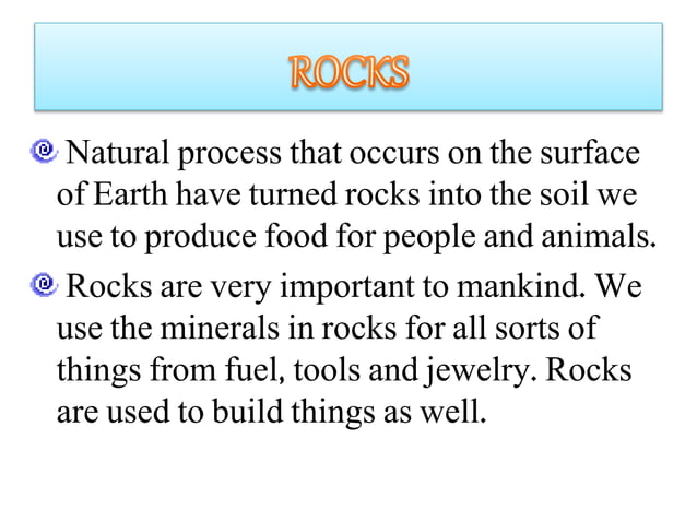 Importance of rocks and minerals (1) | PPTX | Nutrition | Healthy Living