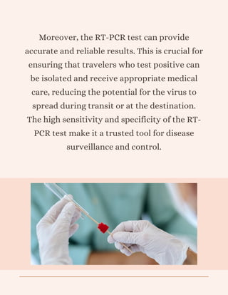 Importance of Rt PCR Test for Travel | NX Healthcare | PDF