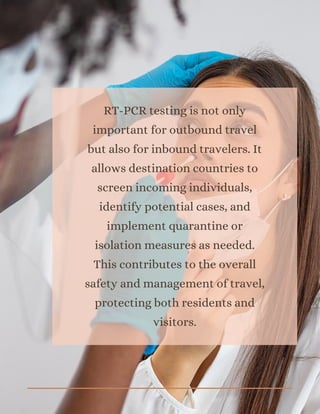Importance of Rt PCR Test for Travel | NX Healthcare | PDF