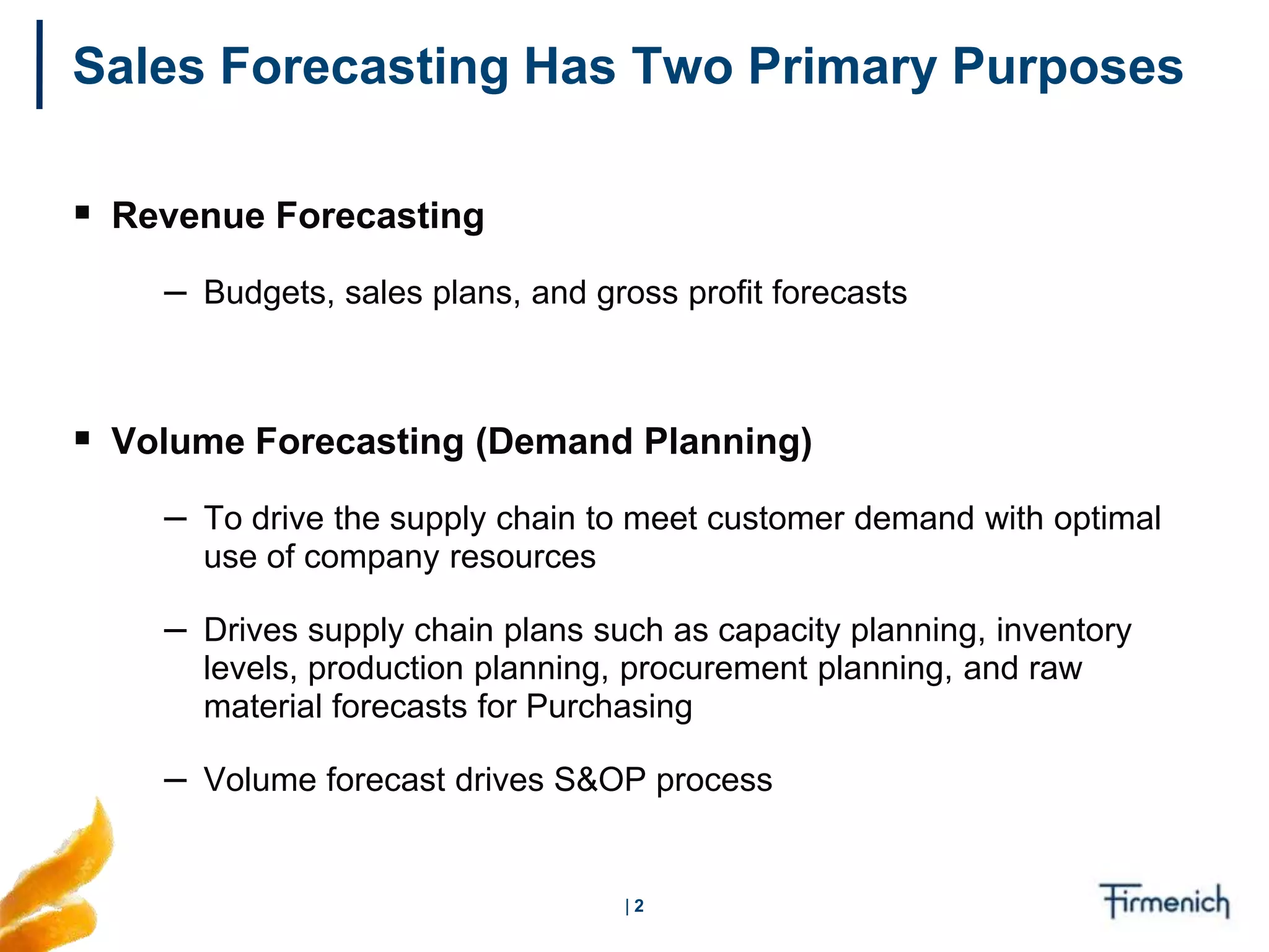 Importance of Sales forecasting | PPTX