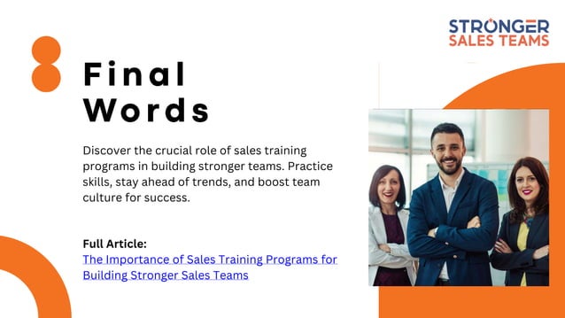 The Importance of Sales Training Programs | PPTX