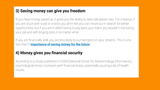 Importance of saving money for the future | PPTX