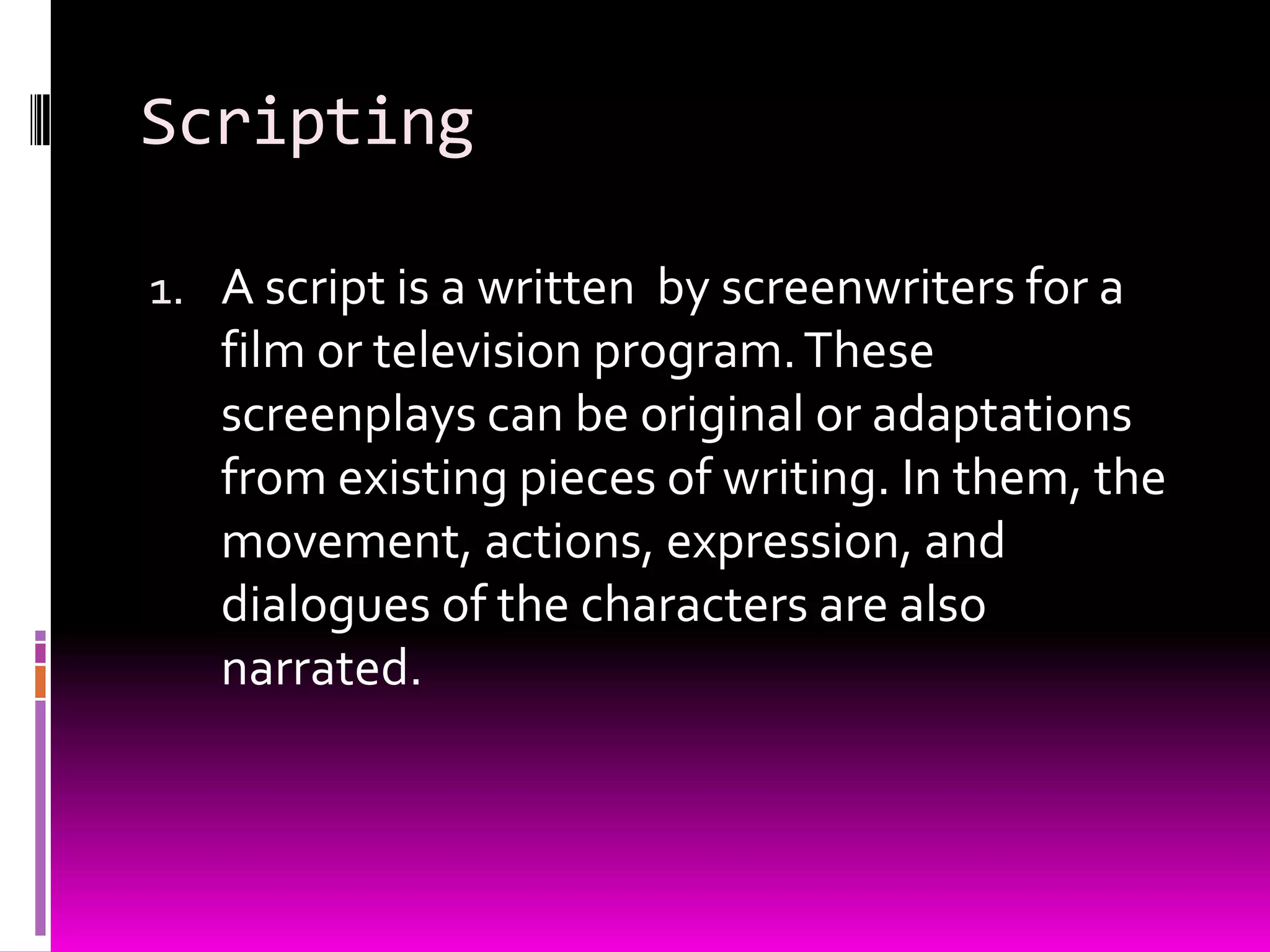 Importance of scripting | PPTX