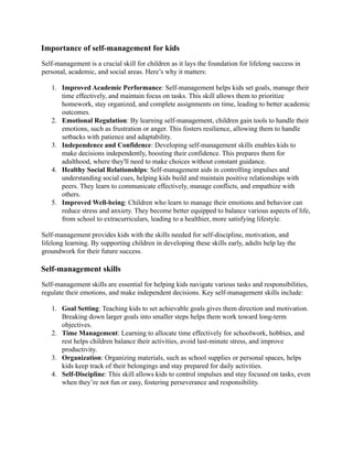 Importance of self-management for kids.docx