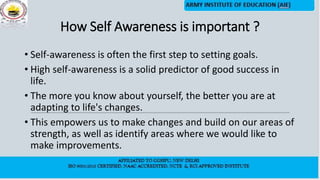 Importance of self awareness for teachers | PPTX