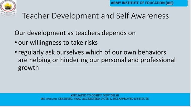 Importance of self awareness for teachers | PPTX | Mental Health ...