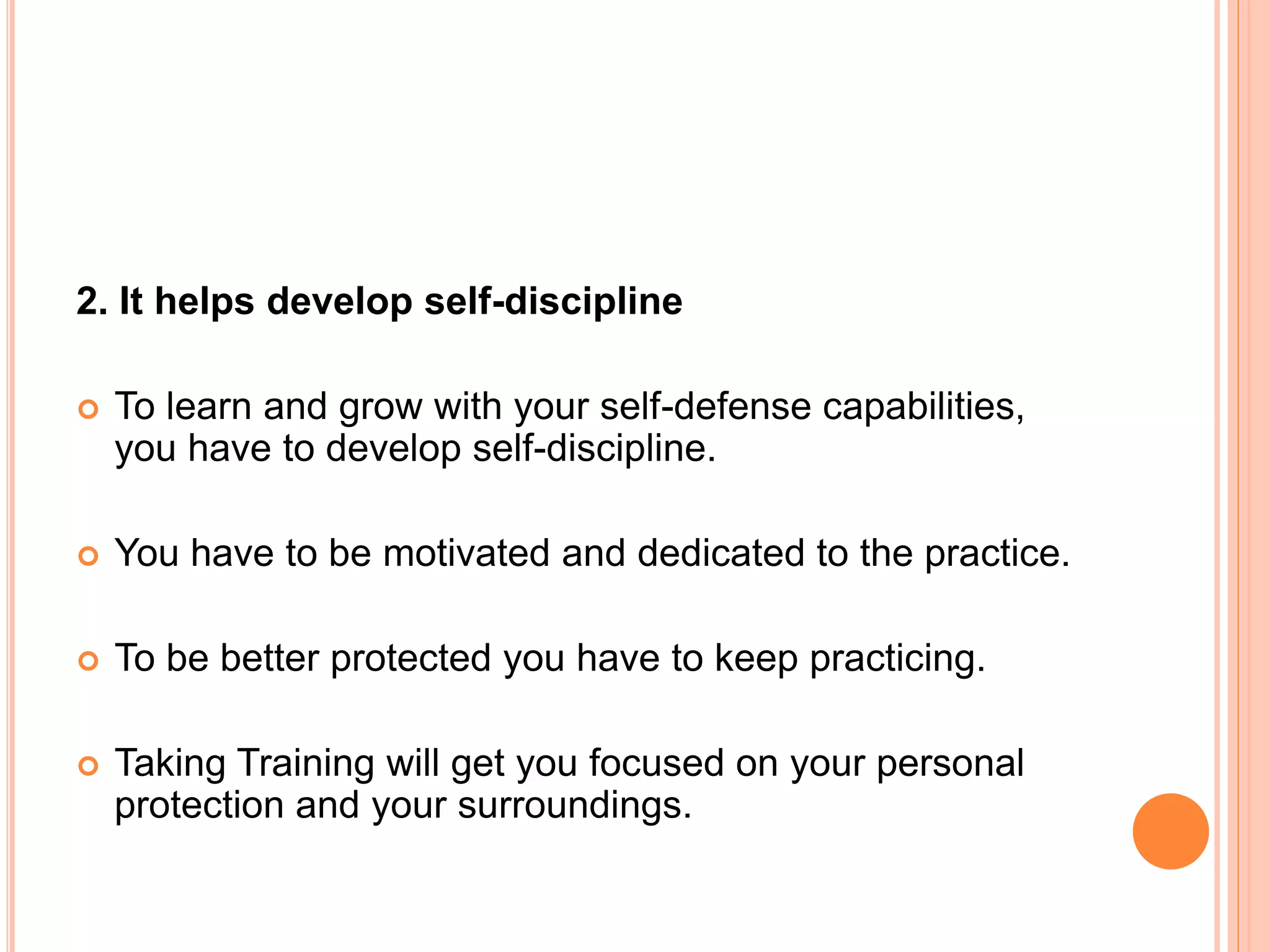 Importance of self defence in today's life | PPTX