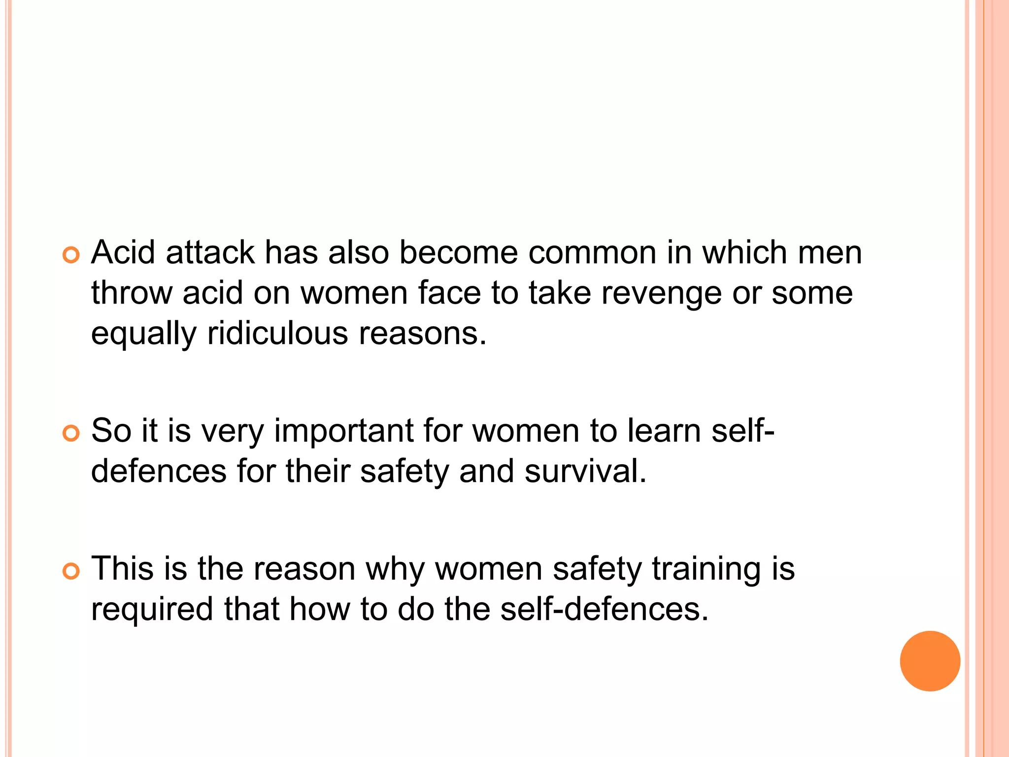 Importance of self defence in today's life | PPTX