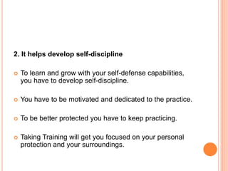 Importance of self defence in today's life | PPTX