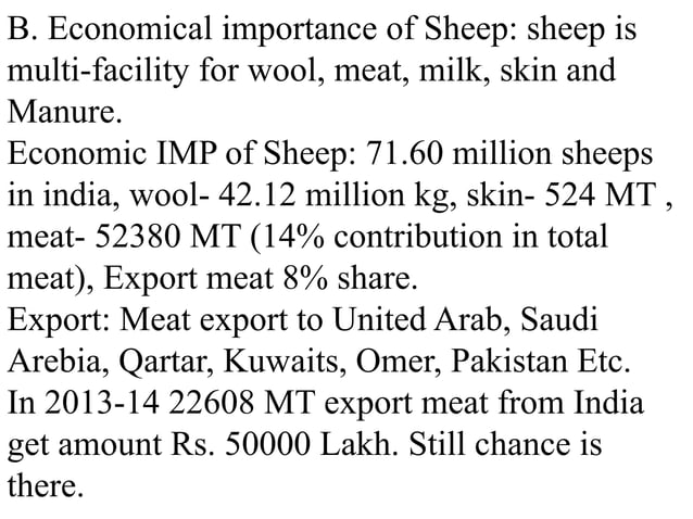 Importance of Sheep and Goat.pptx importance of Sheep and Goat | PPTX