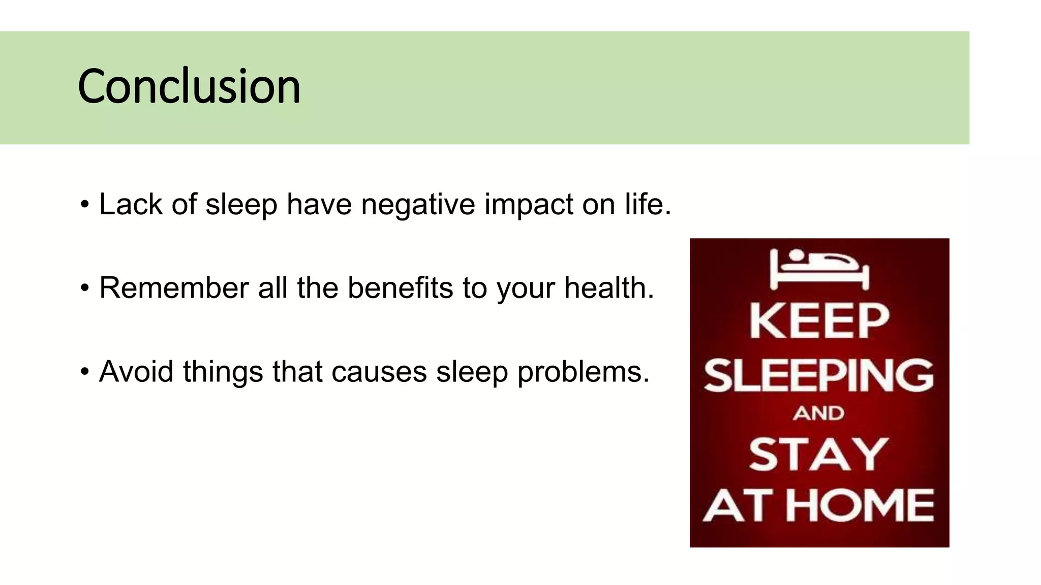 Importance of sleep | PPTX