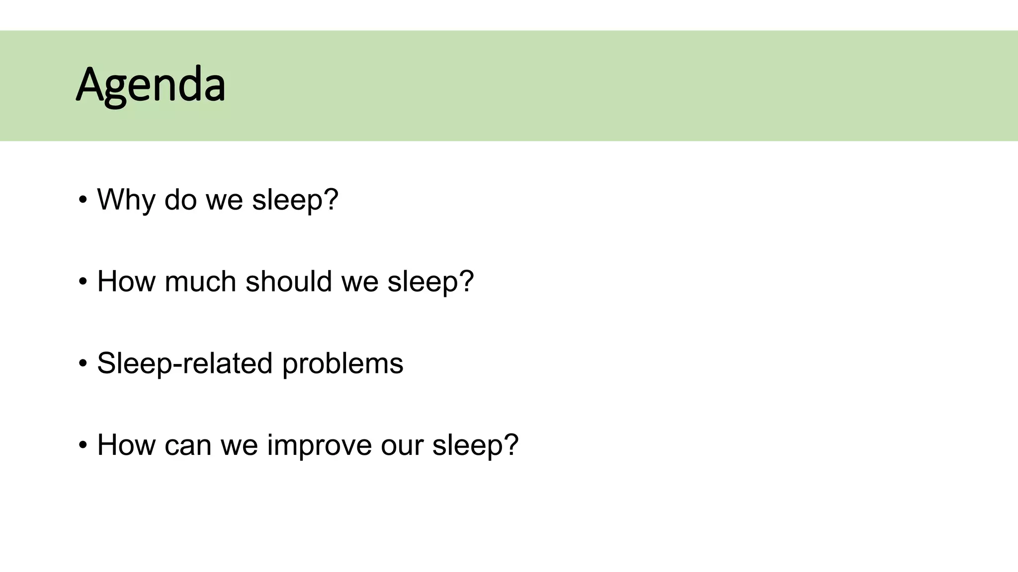 Importance of sleep | PPTX