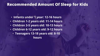 Importance of sleep for children's development | PPTX
