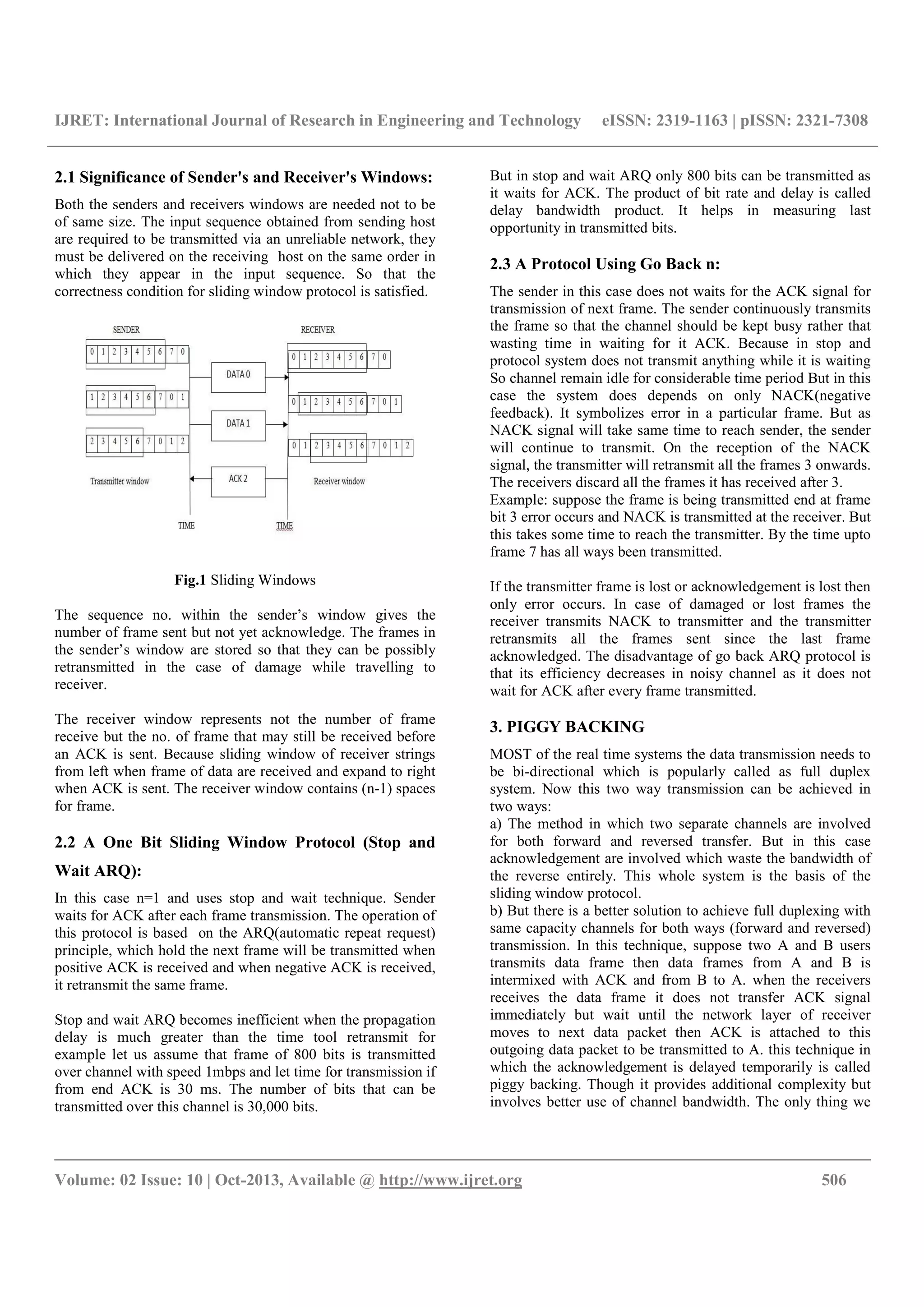Importance of sliding window protocol | PDF | Computer Networking | Computing