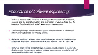 Importance of software engineering | PPTX