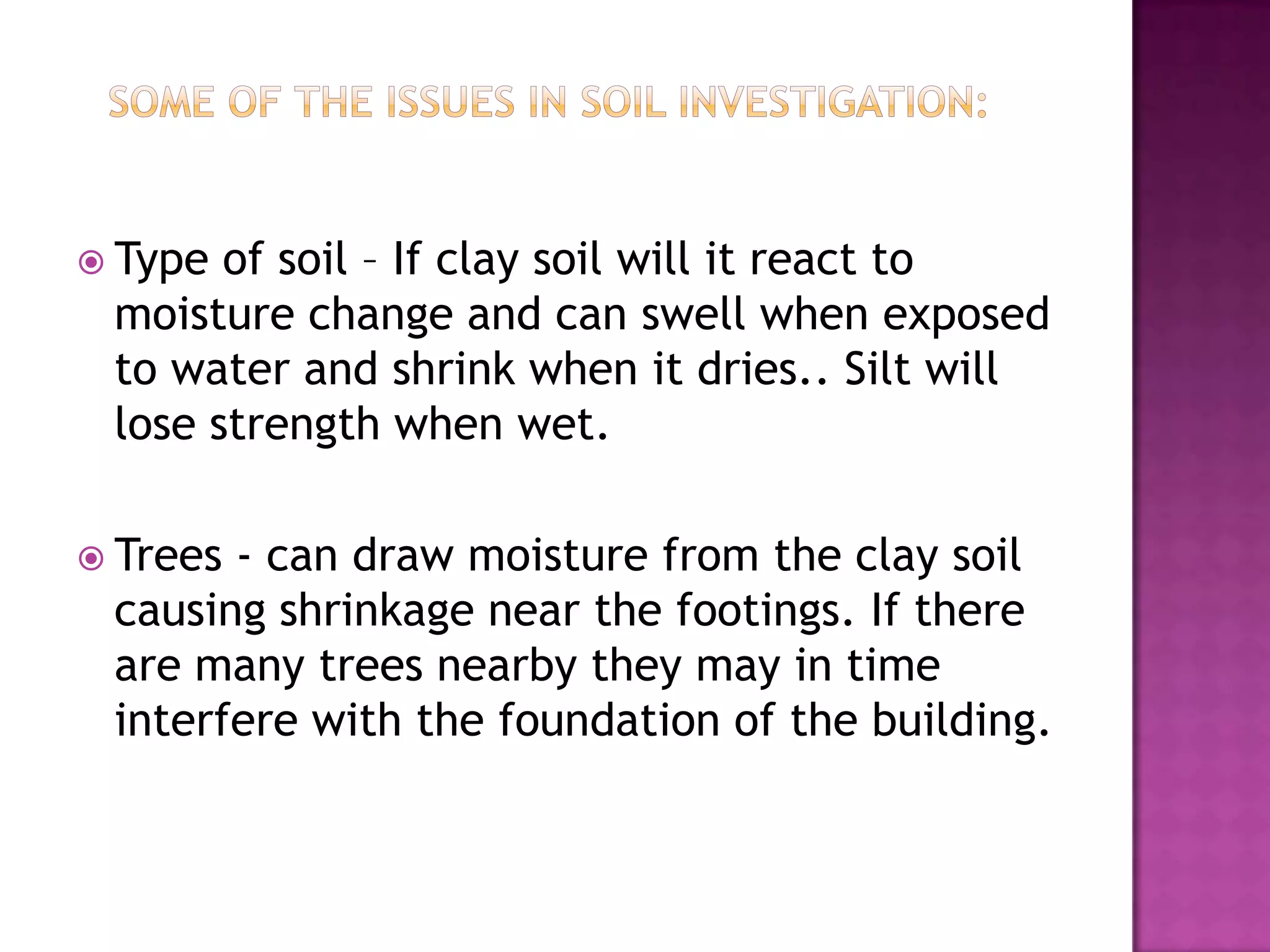 Importance of soil investigation process | PPTX