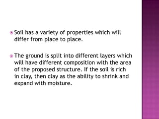 Importance of soil investigation process | PPT