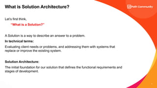 Importance of solution architecture | PPT