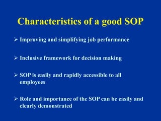 IMPORTANCE OF SOP for pharmaceutical.ppt