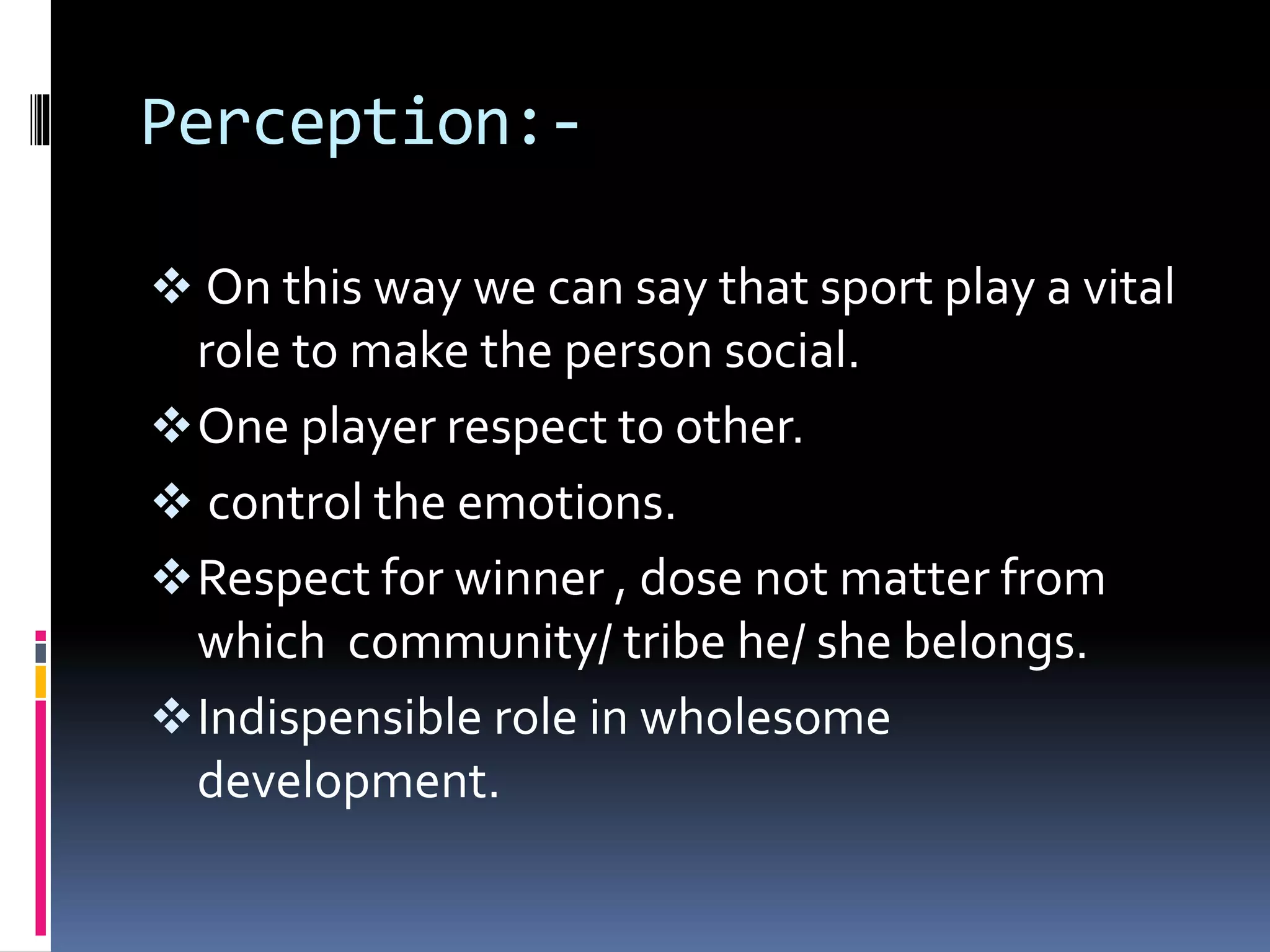 Importance of sport socialization in physical education | PPTX