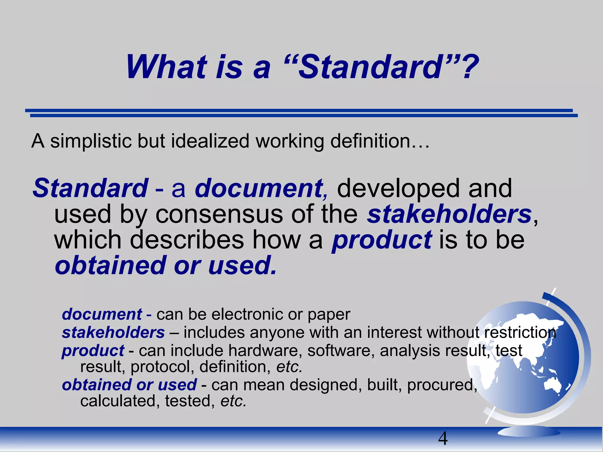 Importance of standards | PPT