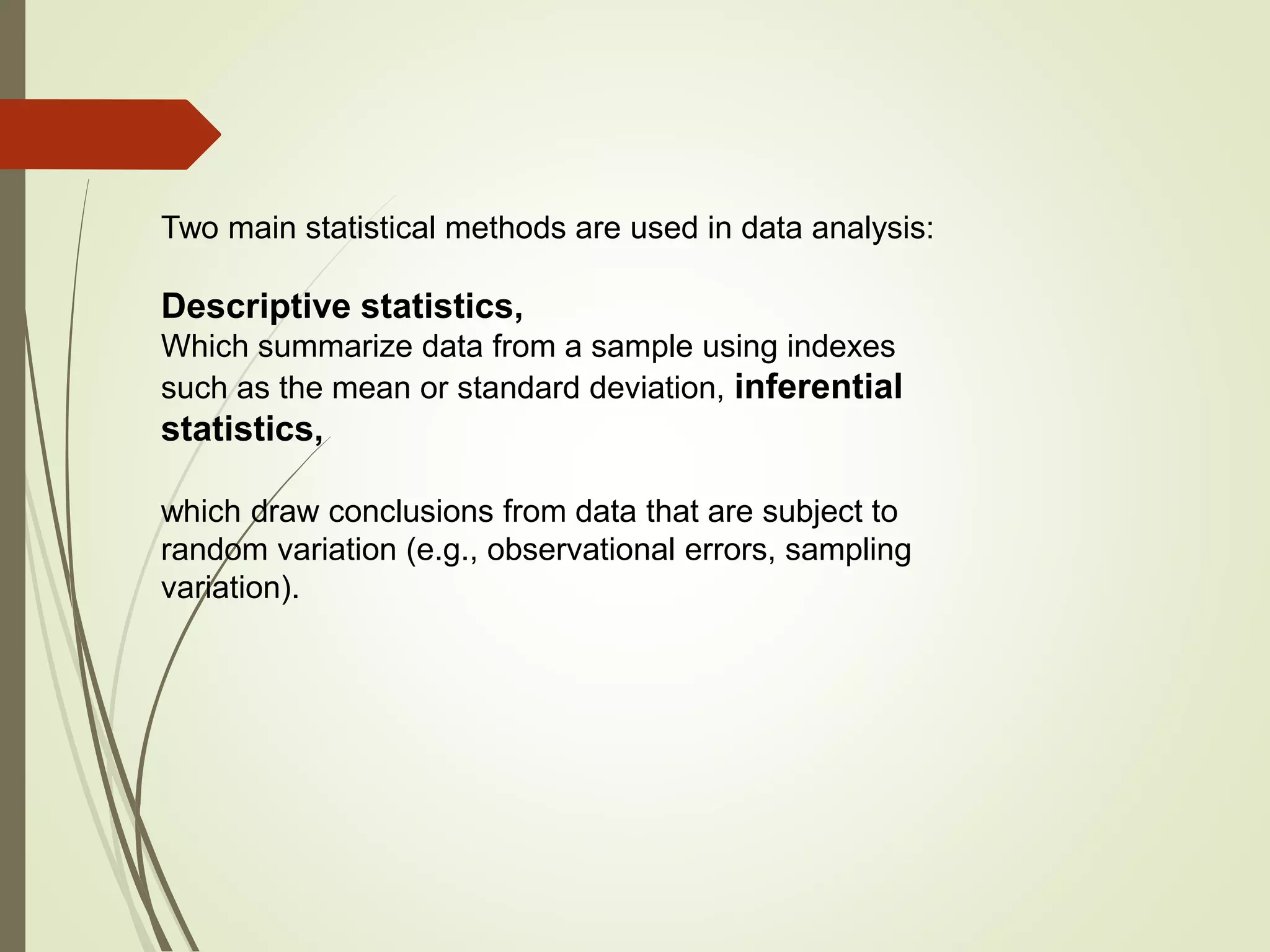 Importance of statistics in chemistry | PPTX