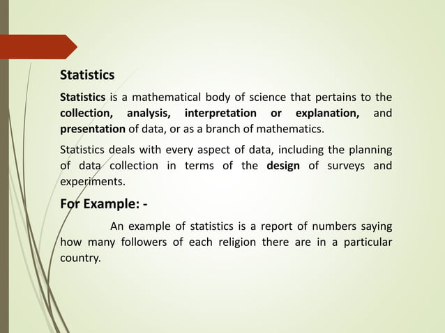 Importance of statistics in chemistry | PPTX | Chemistry | Science