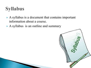 Importance of syllabus | PPTX