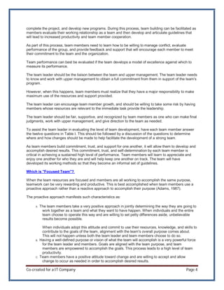 Importance of team | PDF