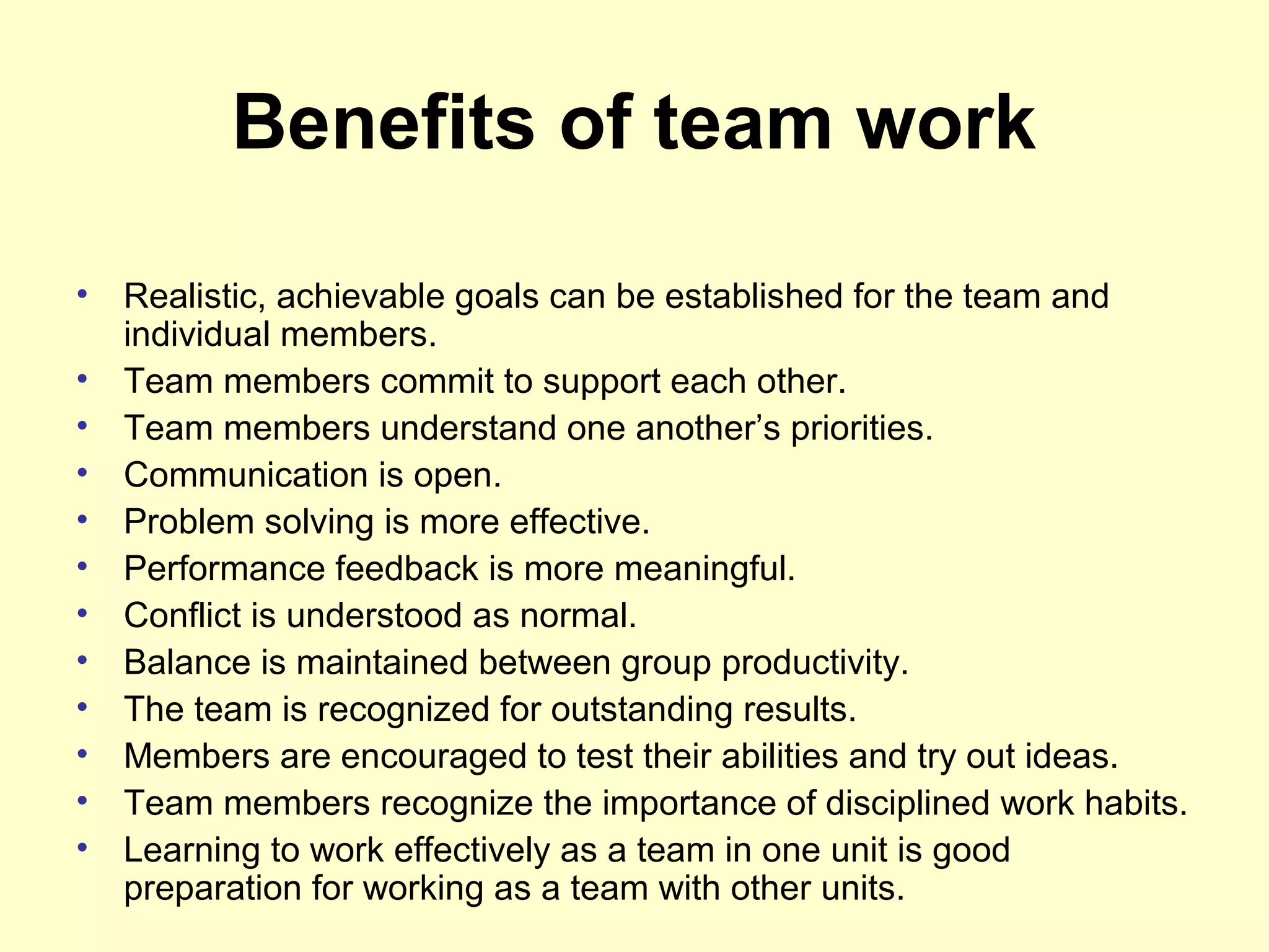 Importance of team work | PPT
