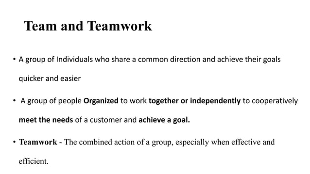 Importance of teamwork | PPTX