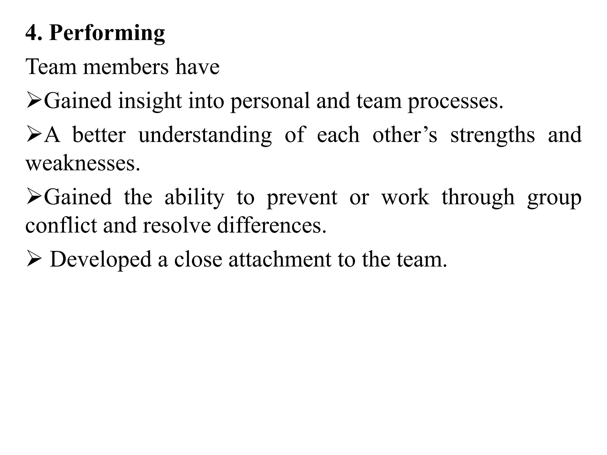 Importance of team work, conflict resolution, multi tasking, training ...