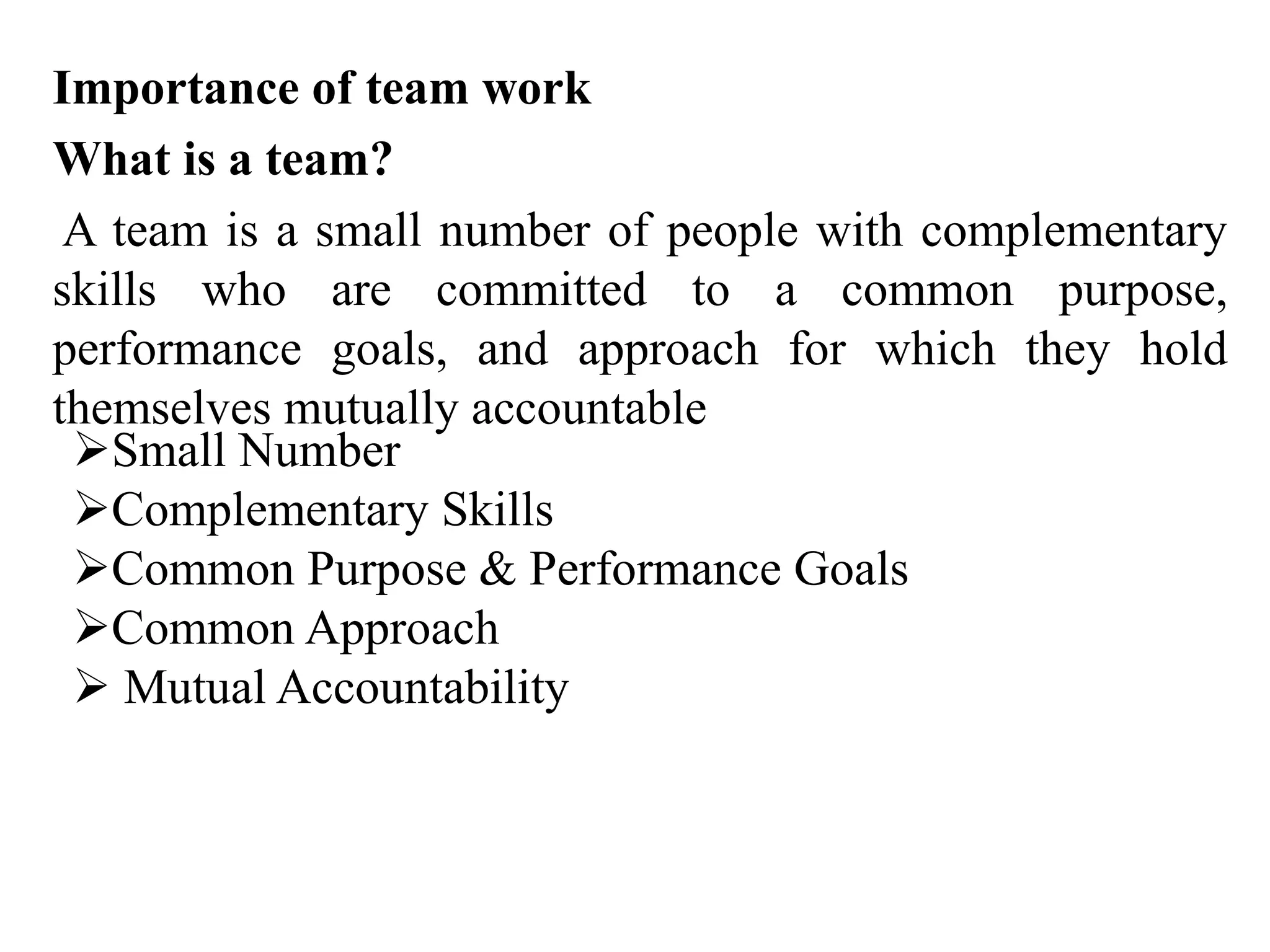 Importance of team work, conflict resolution, multi tasking, training ...