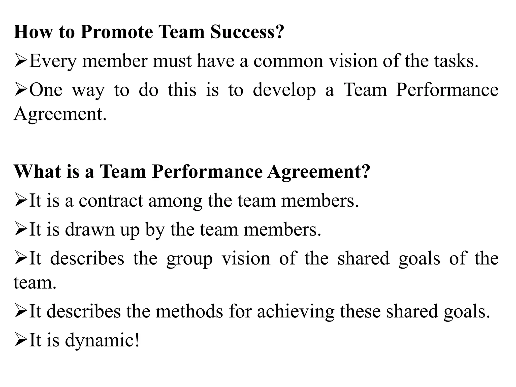 Importance of team work, conflict resolution, multi tasking, training team members, knowledge of ...