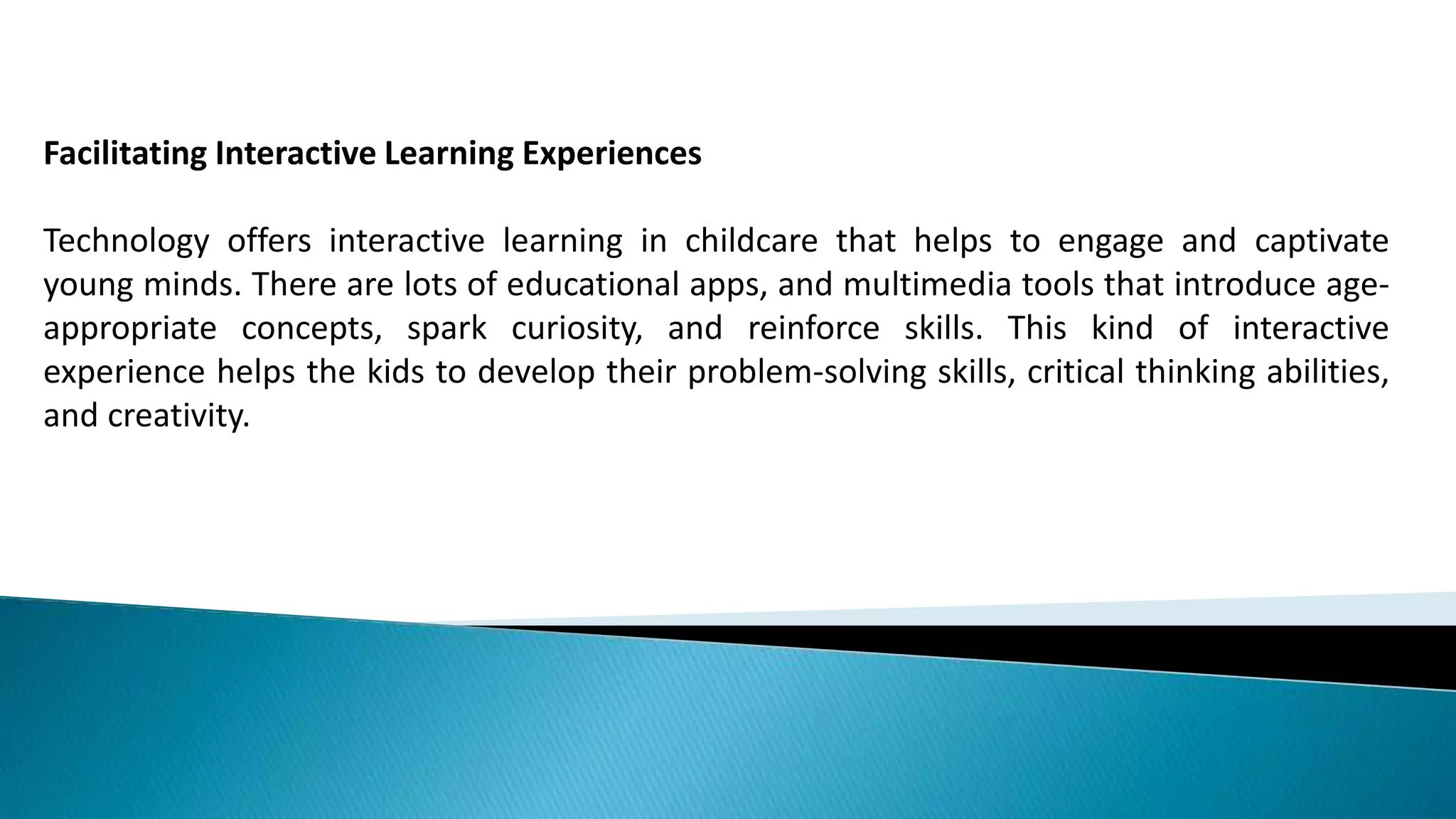 Importance of technology in childcare | PPTX